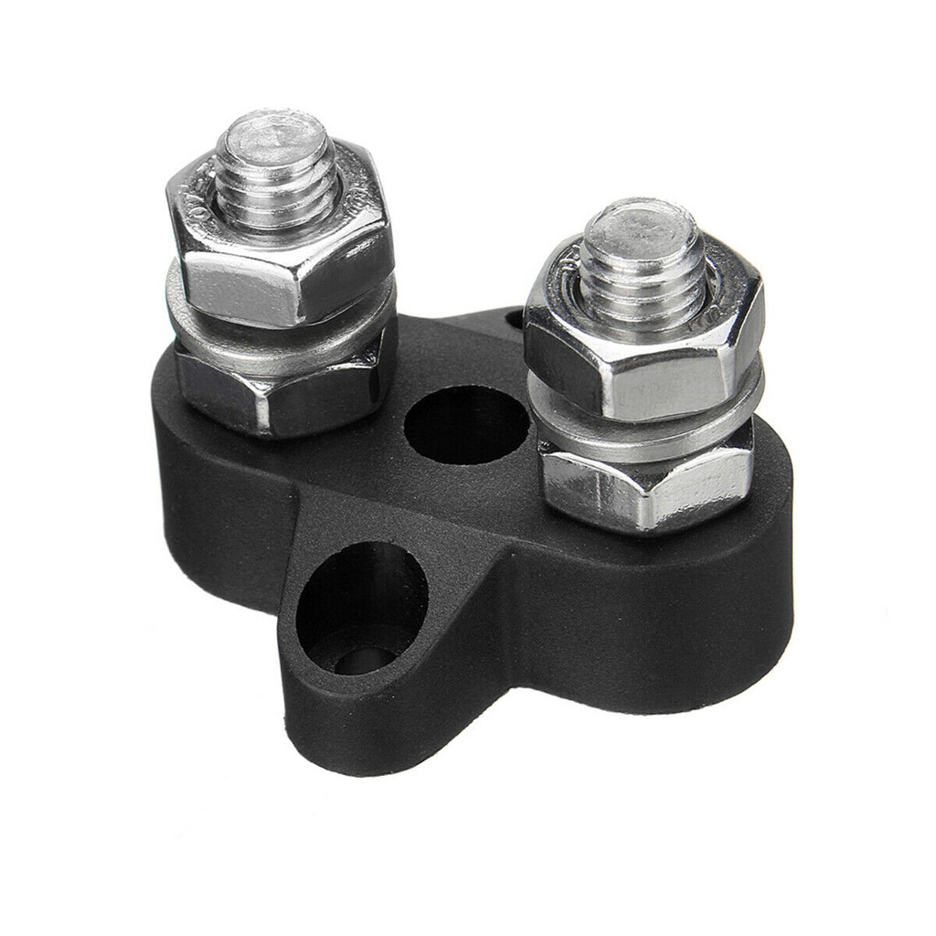 Battery Power Distributor Terminal Block Max 48V DC 150A M8 Dual Studs/Bus Bar Positive/Ground 웃 ...