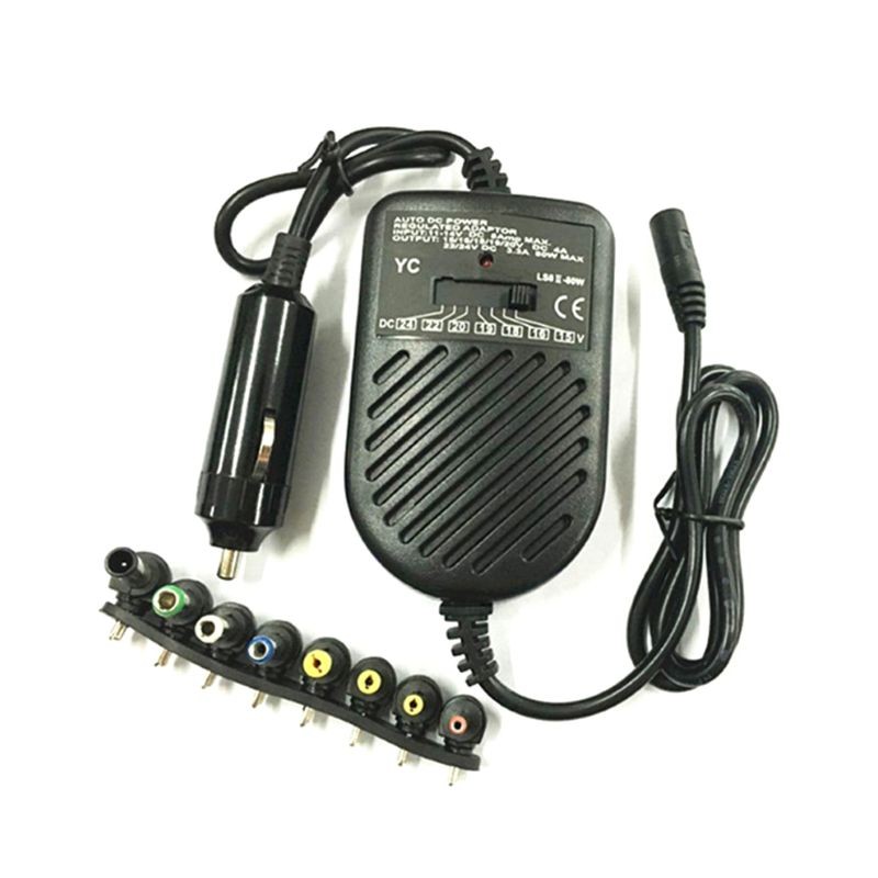 ♛for DC 80W Car Auto Universal Power Supply Adapter Set For Laptop ...