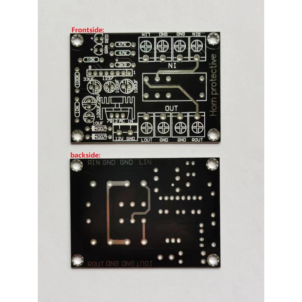 -2.0 Relay Speaker Horn Protection Board UPC1237 AC12-18V PCB Blank ...
