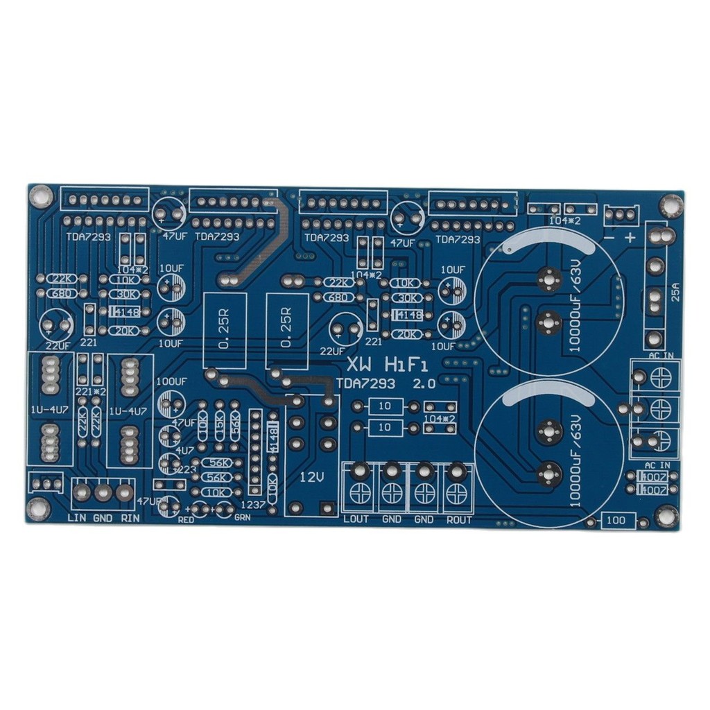 ♥DIY TDA7293 Power Amplifier Board PCB Parallel HiFi 2.0 Channel 170W*2 ...