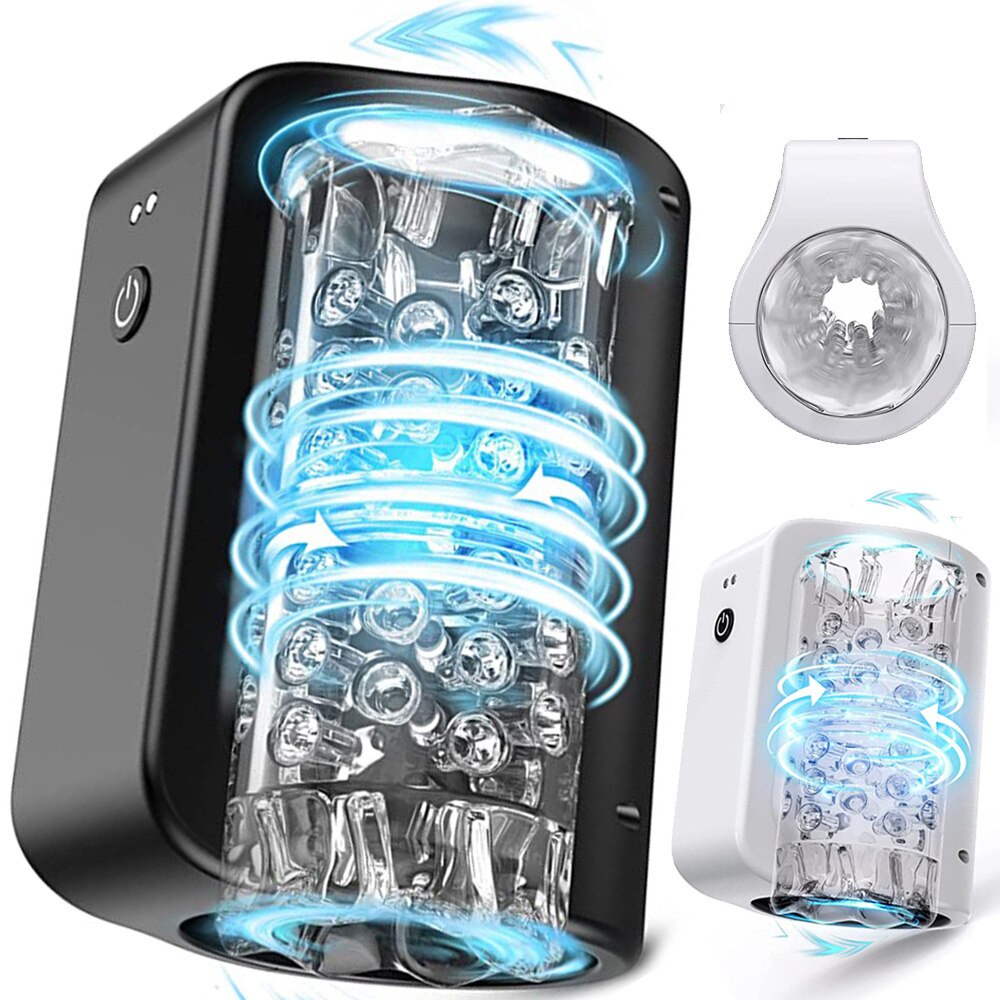 Automatic Men Masturbators Penis Vibrator Rotating Stimulation ...