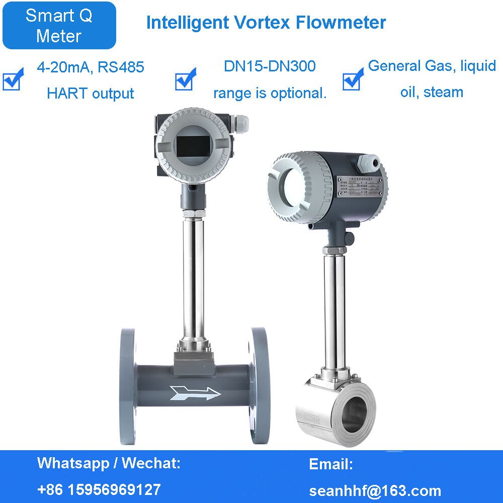 Best selling intelligent vortex flowmeter meter sensor transmitter ...