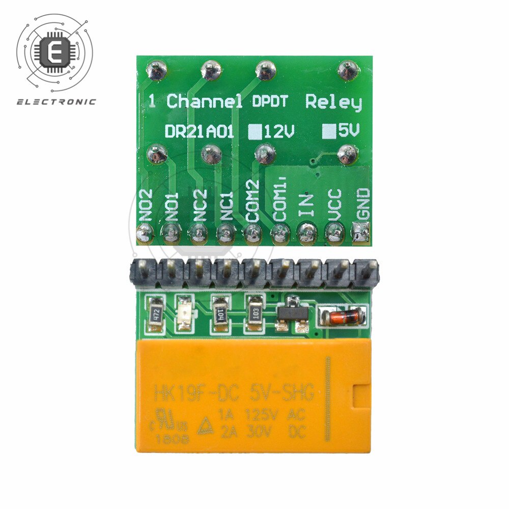 Dpdt Relay DC 5V/12V 3-5A Double Pole Double Throw Module Self-locking ...