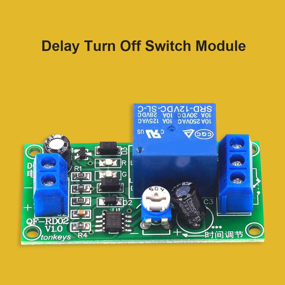 Relay Trigger Delay Switch Board Module DIY Time Delay Relay Module Timer Relay Switch Board 12V ...