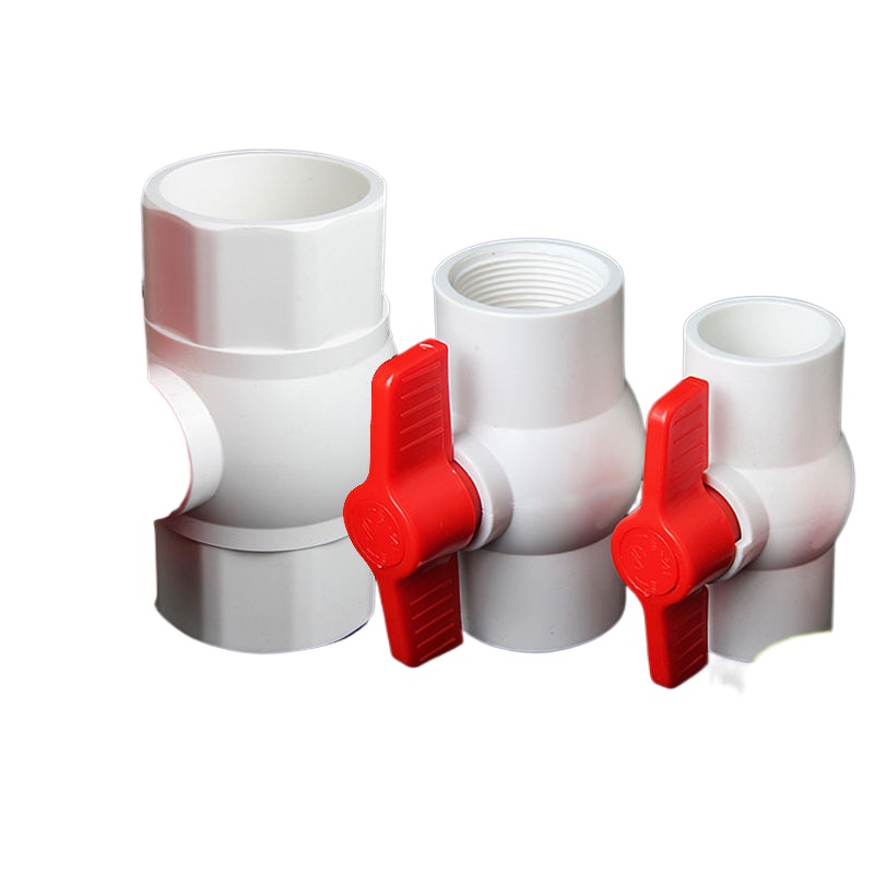 PVC ball valve 4 points water valve switch water supply pipe valve 6 ...