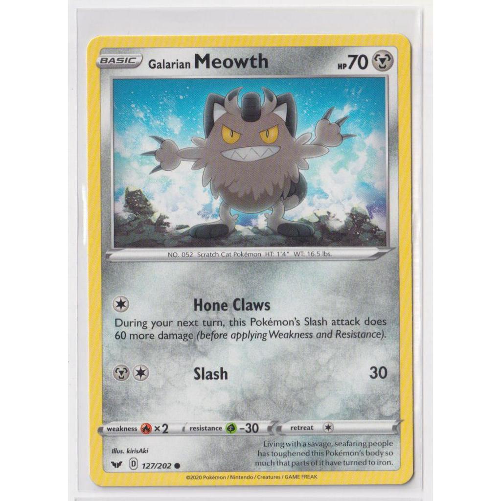 ☽Meowth 127/202 - Common - Sword & Shield: Base Set (Pokemon Card ...