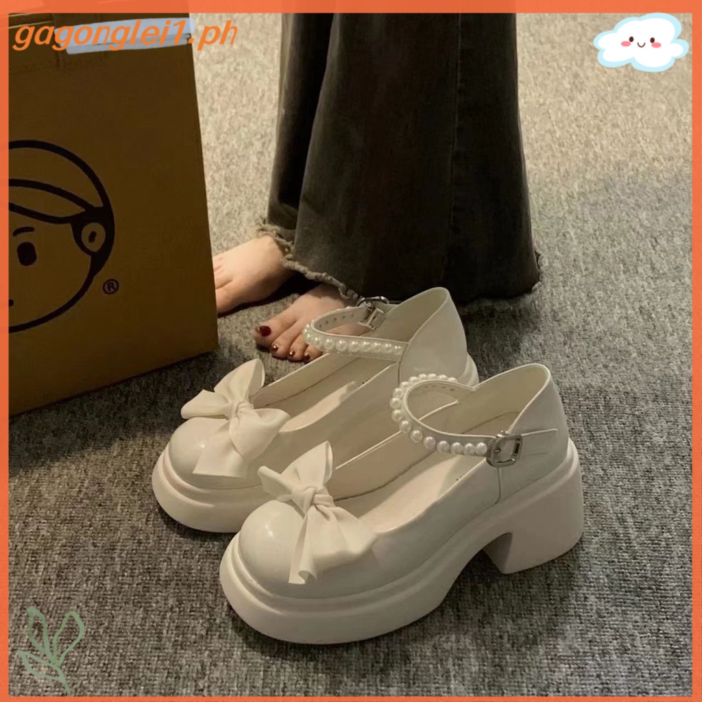 【COD】Black Heels Mary Jane School Lolita JK Platform Shoes For Women ...