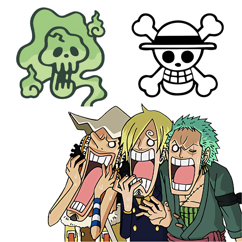 Sanji Roronoa Zoro Usopp Funny Car Sticker ONE Piece Anime Sticker ...