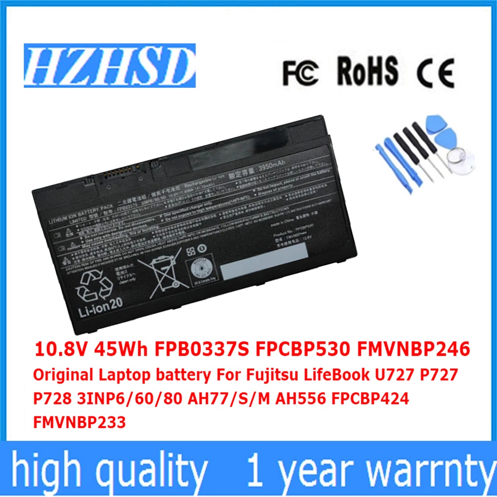 10.8V 45Wh Fpb0337s Fpcbp530 Fmvnbp246 Original Laptop Battery For Fujitsu Lifebook U727 P727 ...