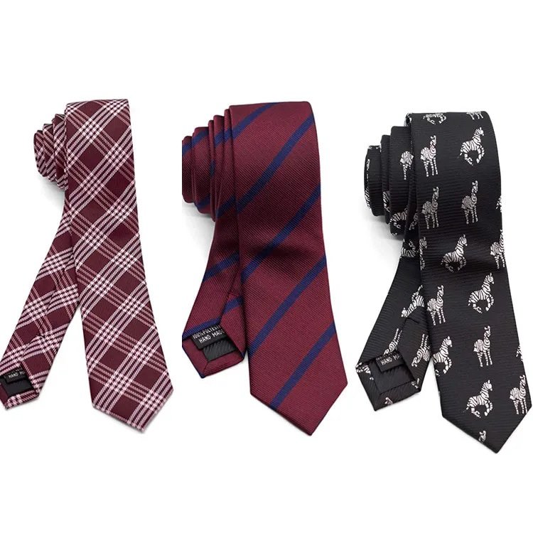 ☛New Tie for Men 5cm Narrow Skinny 1200 Pin Density Korean Yarn-dyed ...