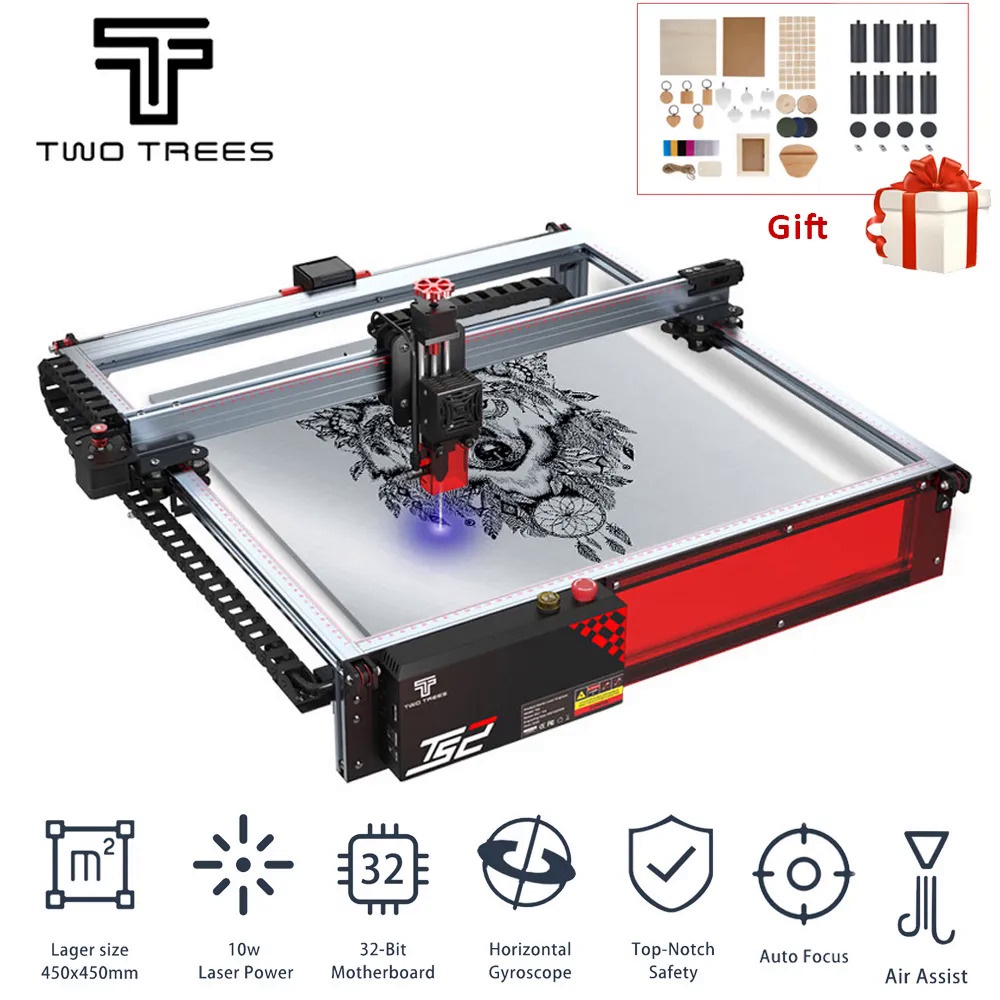 Y9IF Two Trees TS2 80W Laser Engraver with WiFi Offline Control Air ...