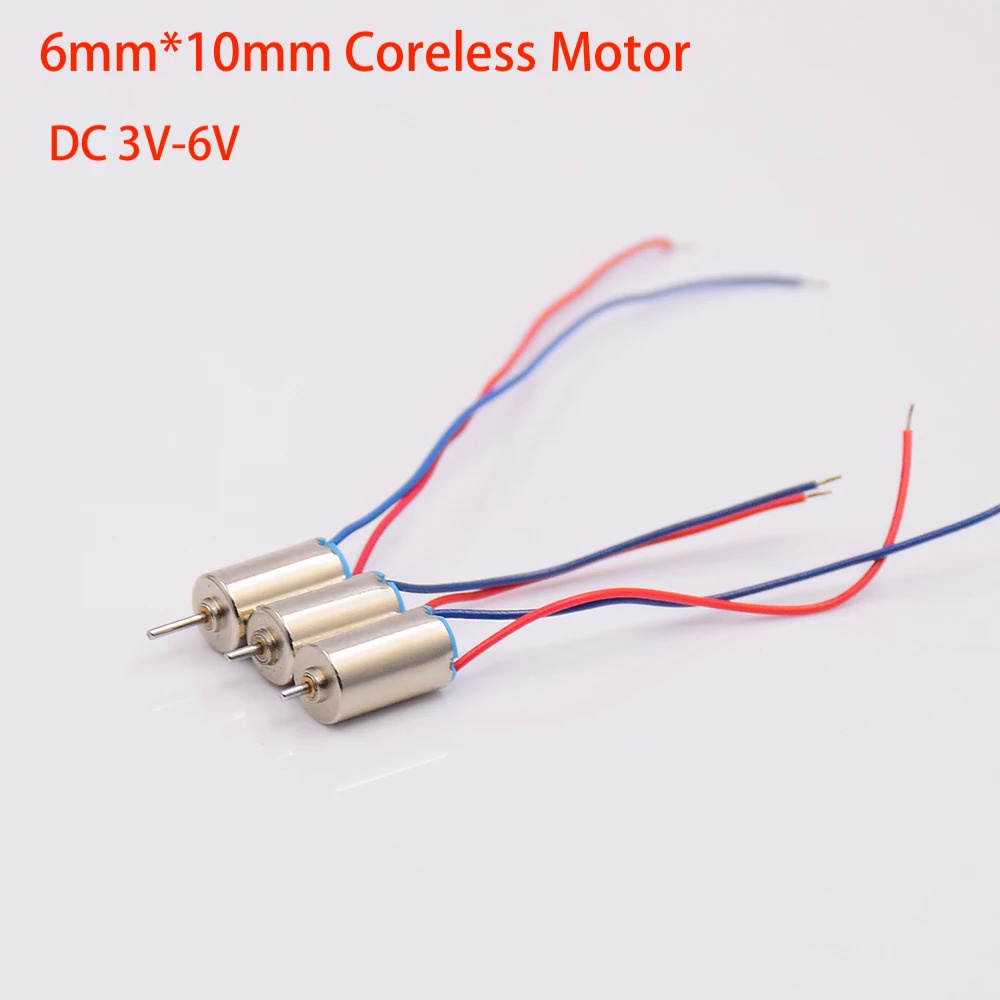 Micro thin 6mm Coreless Motor DC 3V-6V 3.7V 5V High Speed Mini 610 ...