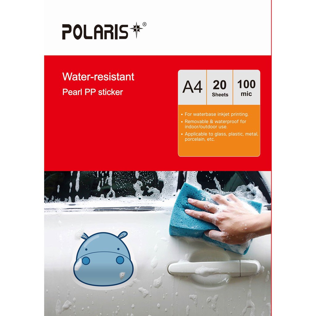 POLARIS PP PEARL STICKER A4 100MICRON (20 SHEETS) | Shopee Philippines