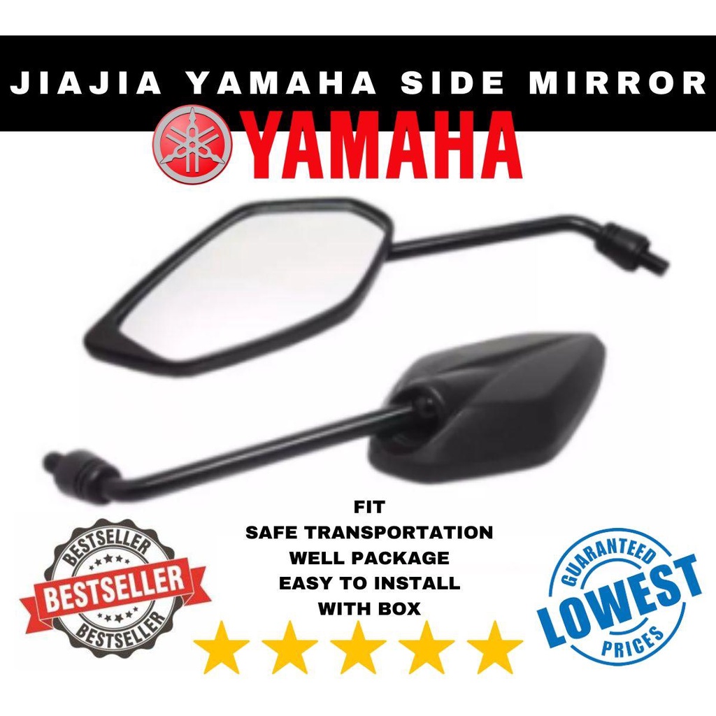 JIA YAMAHA MIO I 125 SIDE MIRROR FOR YAMAHA MOTORCYCLE BLACK HEAVY DUTY ...