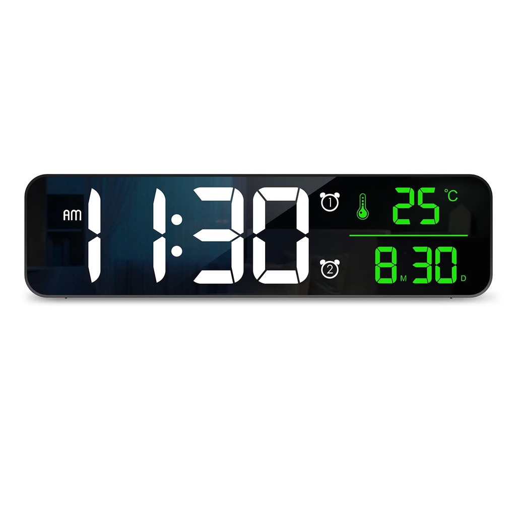 ORIA Digital Clock Large Screen Wall Clock Temperature Date Display ...