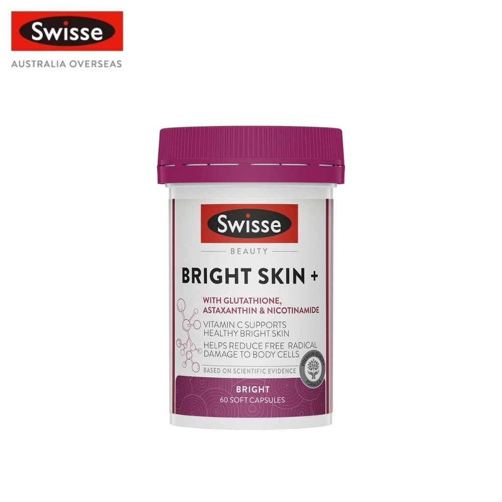Swisse Beauty Bright Skin+ 60 Soft Capsules (EXP:01 2027) | Shopee ...
