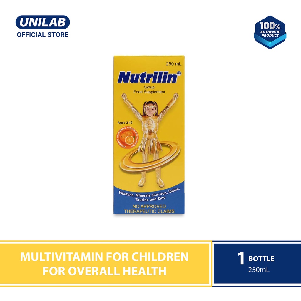 Nutrilin Syrup 250mL Multivitamin For Children For Overall Health ...