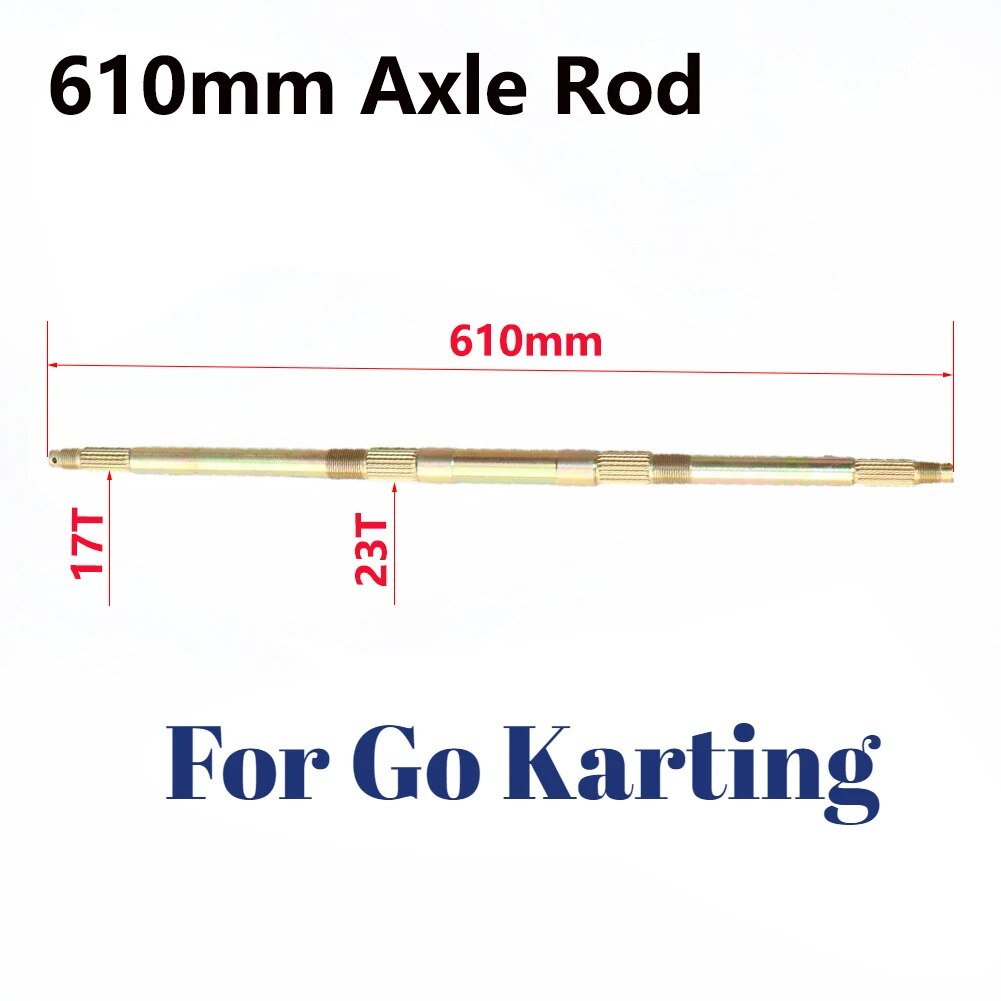⚕Universal Metal 610mm Rear Axle Axle Rod Four Wheel GO KART KARTING ...