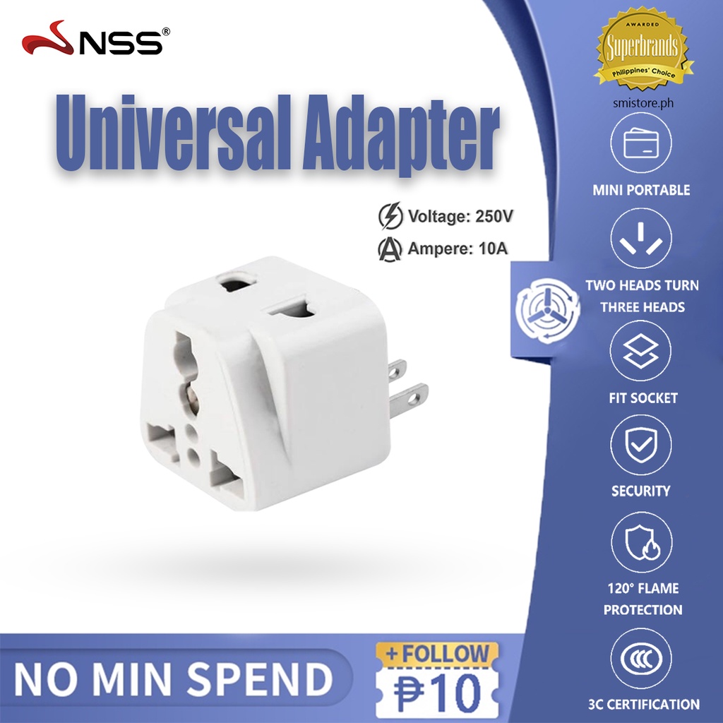 NSS UNIVERSAL ADAPTER WITH ROUND PIN POWER ADAPTER Plug Electrical ...