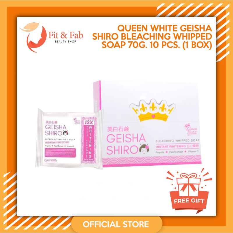QUEEN WHITE Geisha Shiro Bleaching Whipped Soap 1 BOX/ 10pcs with ...