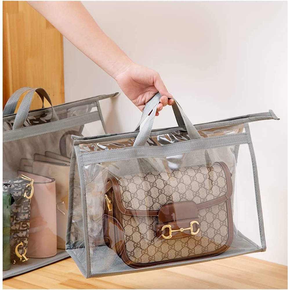 Dustproof Cover Leather Bag Handbag Dust Bag PVC Purse Travel Organizer ...