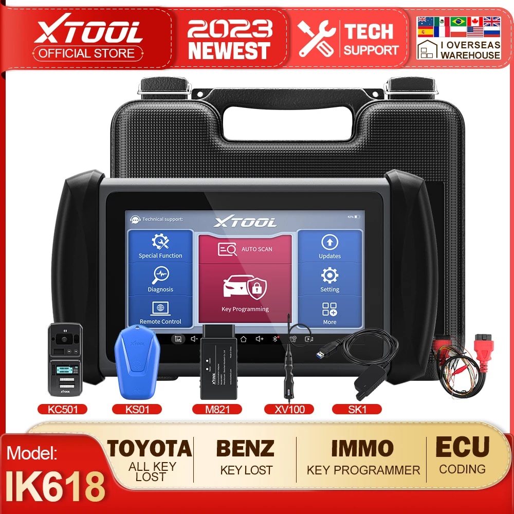۞XTOOL X100 PAD InPlus IK618 Automotive IMMO Key Fob Programming Tool ...