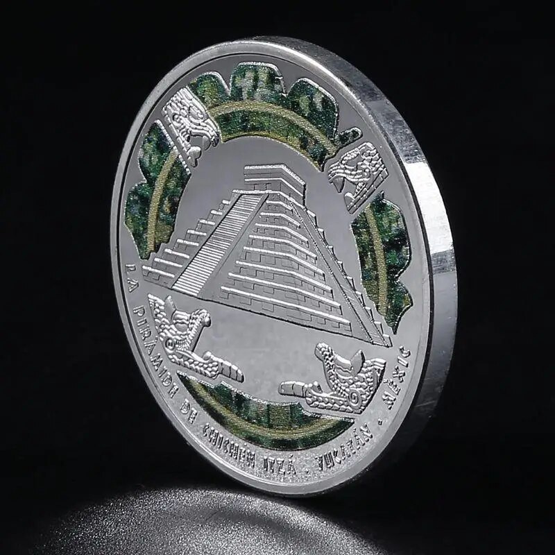 Maya Silver Commemorative Coins Mexico Prophecy Calendar Pyramid Aztec ...