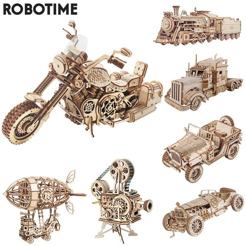 Robotime ROKR DIY 3D Wooden Puzzle Gear Model Building Kit Toys Gift ...