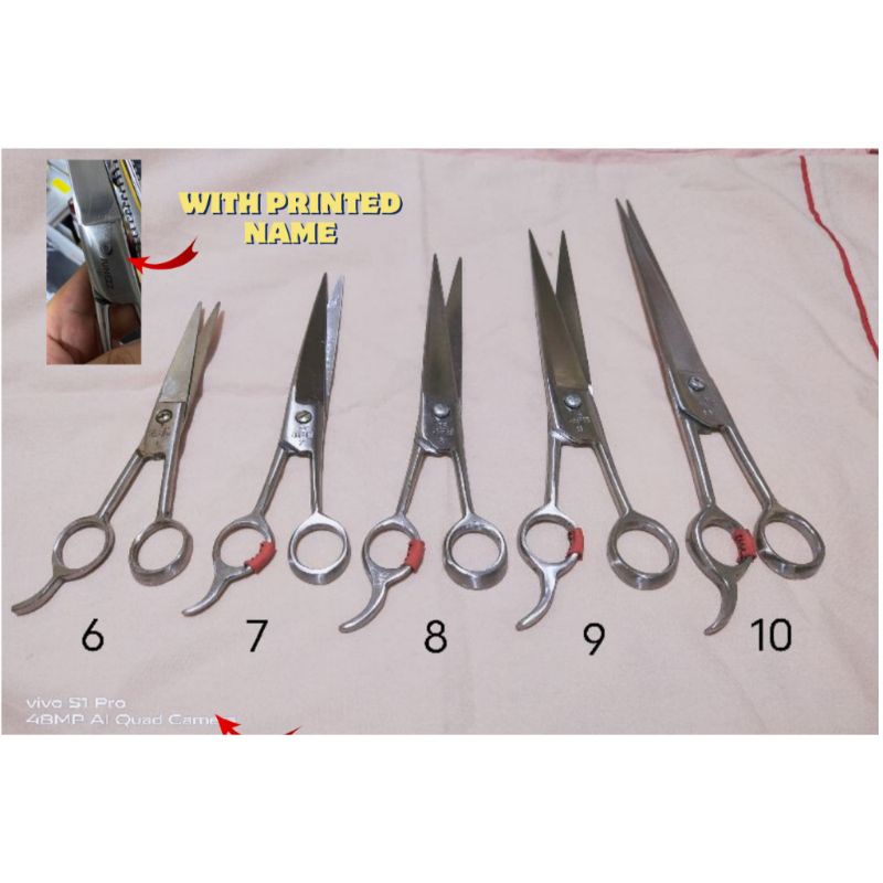 ORIGINAL ASERO MOLYE SEMI vaciada Asero barber scissors tabaco bicol ...