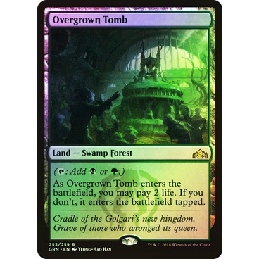 MTG Proxy Card - Overgrown Tomb (Foil) | Guilds of Ravnica (GRN ...