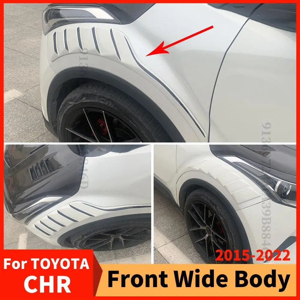 ☢Front Wheel Eyebrow Brow Guard Fender Refit For TOYOTA CHR C-HR 2015 ...