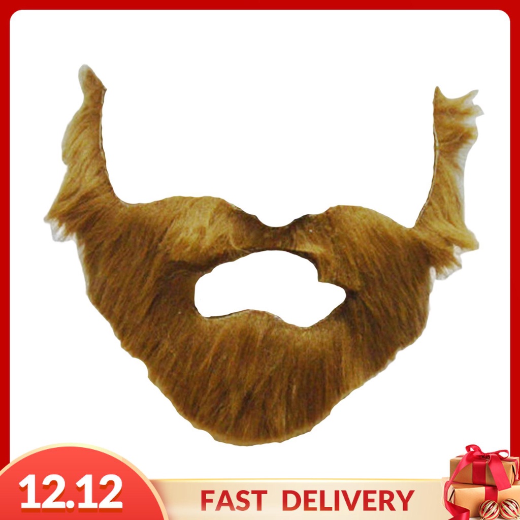 ☂Pezhong Fake Beard Costume Realistic Halloween Beard Fake Mustaches ...