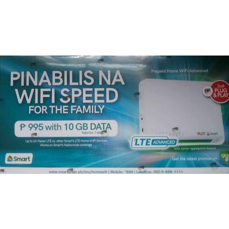 Smart Bro Prepaid Home Wifi LTE advanced | Shopee Philippines