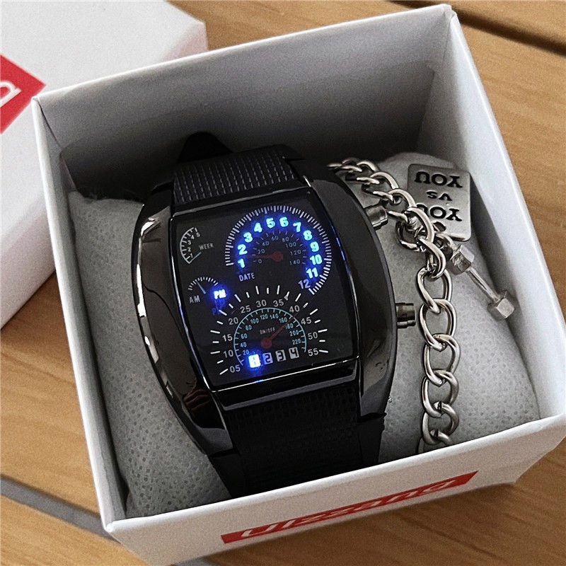 【Watches】Men's High-Tech Black Cool New Concept Dashboard Watch2023New ...