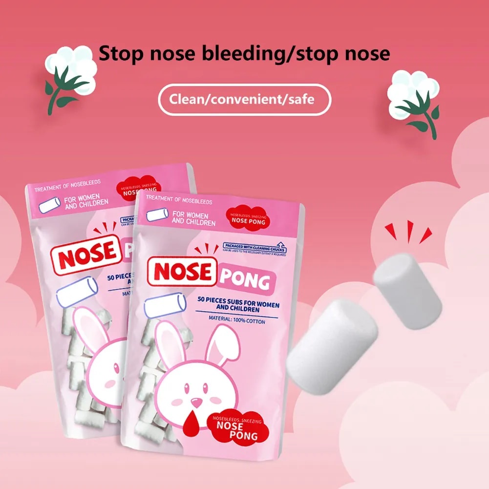50 Capsules Nose Blood Stop Bobbin Child Nose Bleeding Runny Nose Nose ...