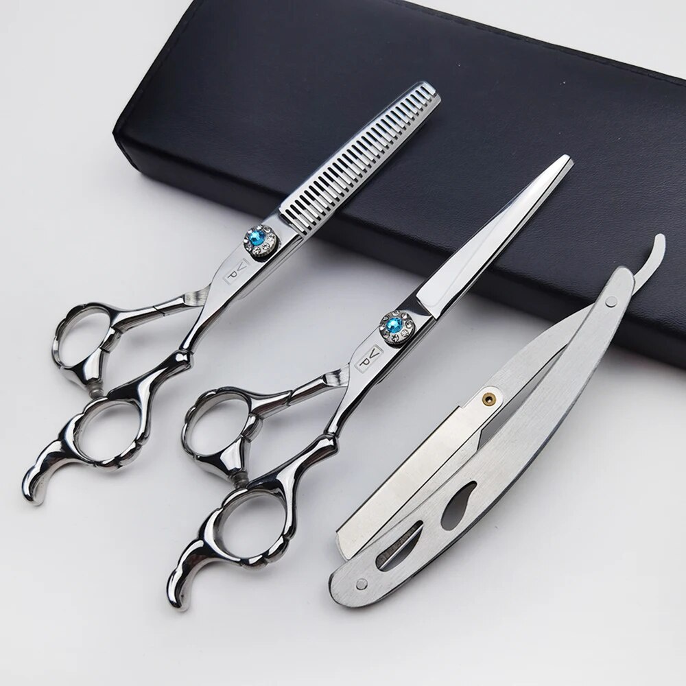 6\" Stainless Professional Grooming Scissors Straight Shears Thinning ...