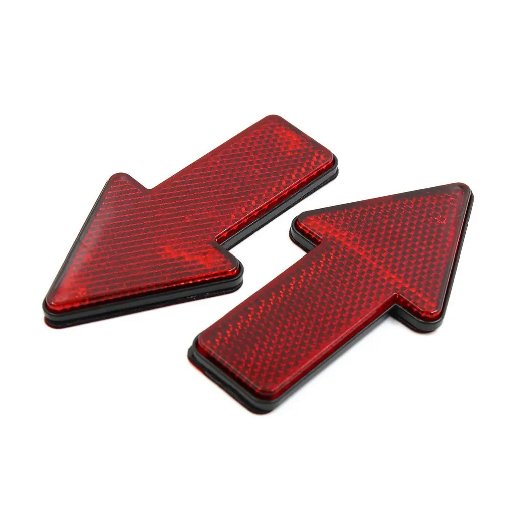 Uxcell 2/6pcs Red Plastic Arrow Shape Vehicle Car Reflector Reflective ...