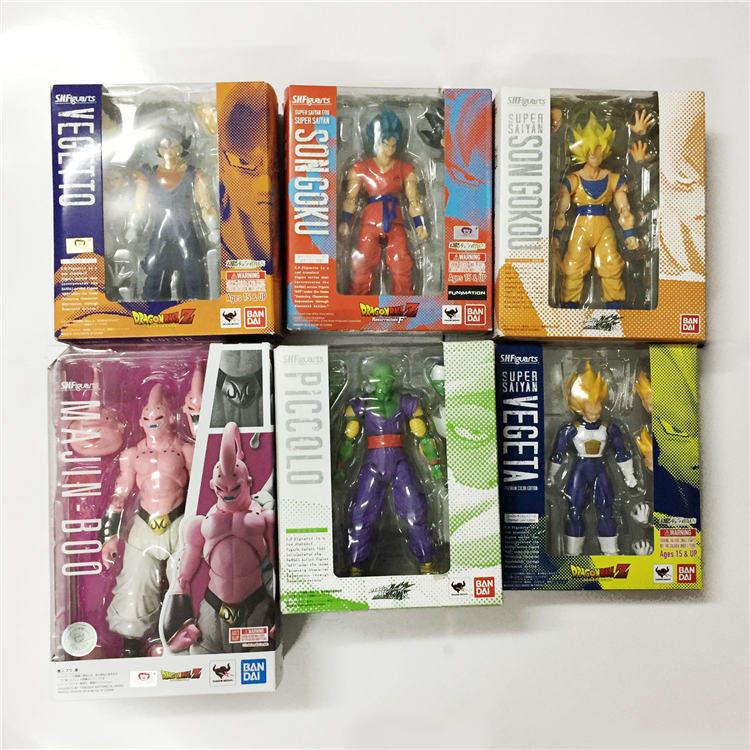 Bandai Dragon Ball SHF Action Figures Bulma Majin Buu Super Saiyan Son ...