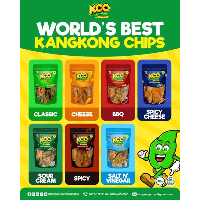 KANGKONG CHIPS ORIGINAL 120GRAMS (KJMS) | Shopee Philippines