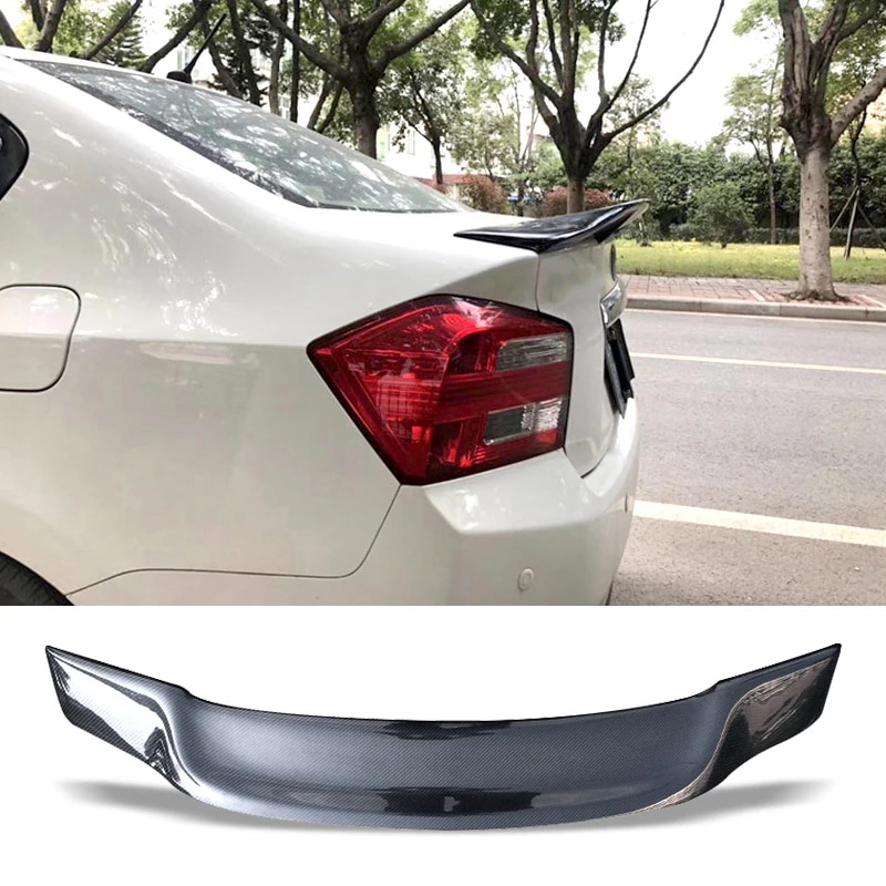 ☈Car Trunk Spoiler Carbon Fiber FRP Auto Rear Trunk Wing R For Honda ...