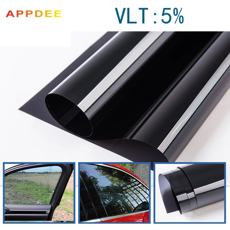 50x300cm Lot Non Toxic Dark Black Car Window Tint Film Glass Vlt 5