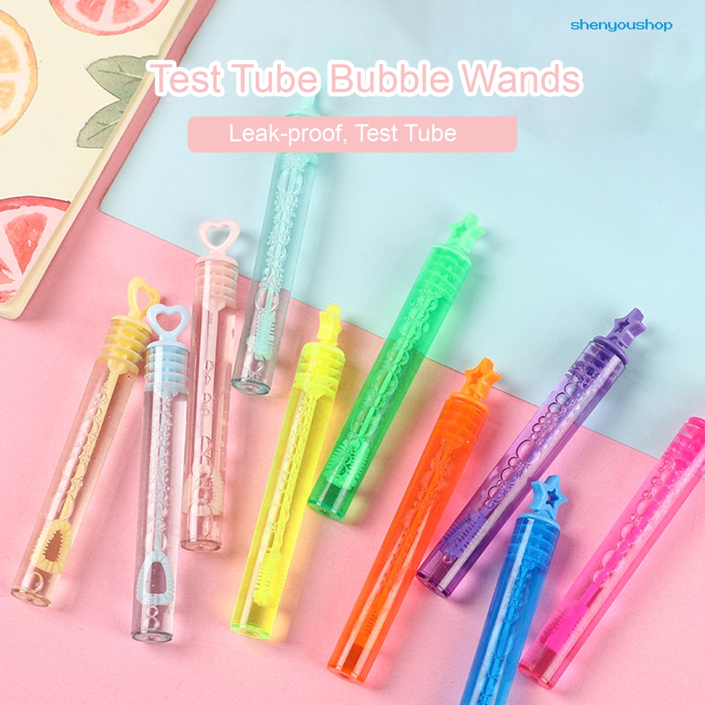 shenyoushop 10Pcs Fun Bubble Wands Kindergarten Toys Test Tube Bubble ...