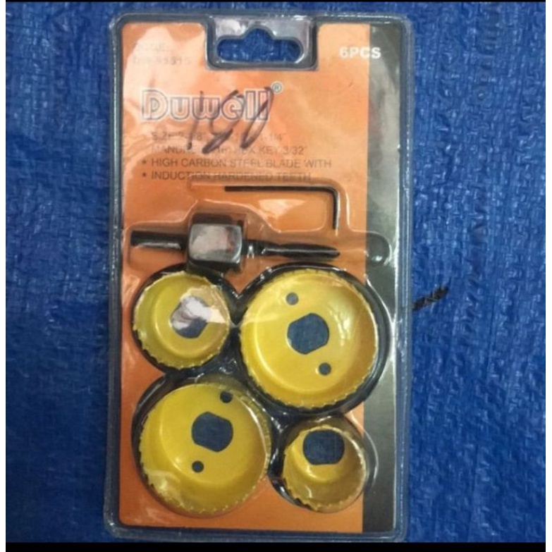 Duwell hole saw set HD Size 2-1/8” , 2”, 1-1/2”, 1-1/4” Mandrel 5/16 ...