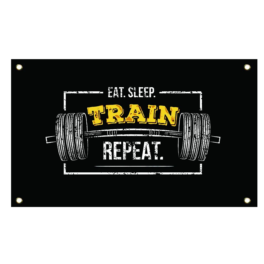 60x90cm/90x150cm EAT. SLEEP. TRAIN REPEAT. Flag 2x3ft/3x5ft ...