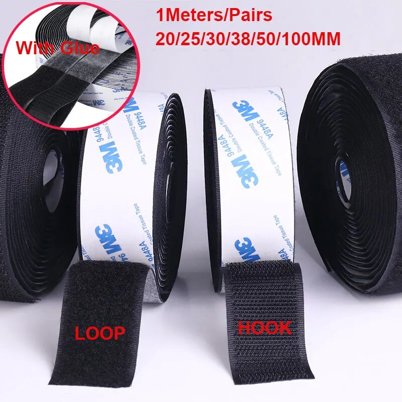 1Meter/Pair Hook and Loop Self Adhesive Tape Sticky Back Interlocking ...