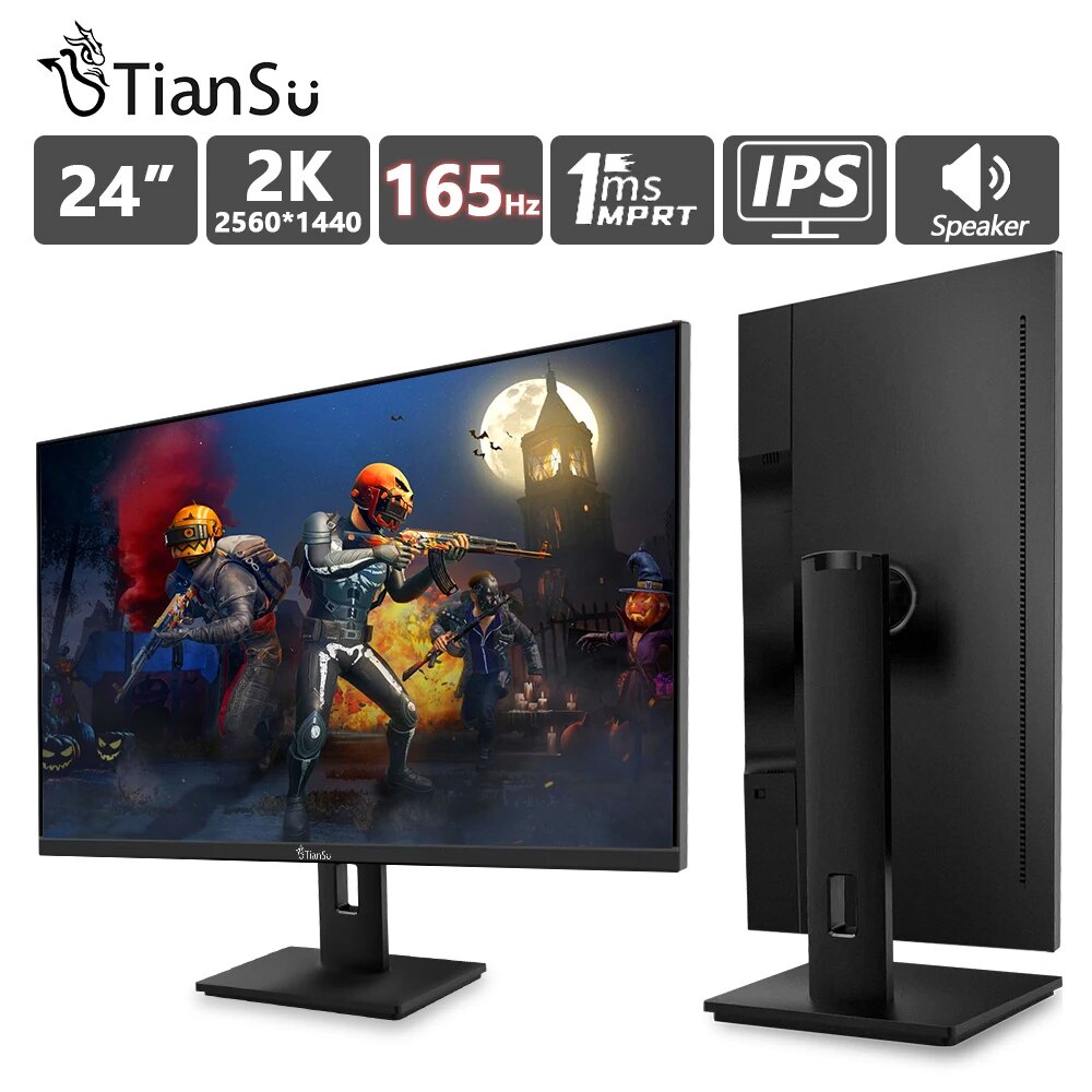 ☆TIANSU 24 Inch Monitor 2K 165Hz PC Gamer IPS Gaming Screen 144Hz 2560* ...