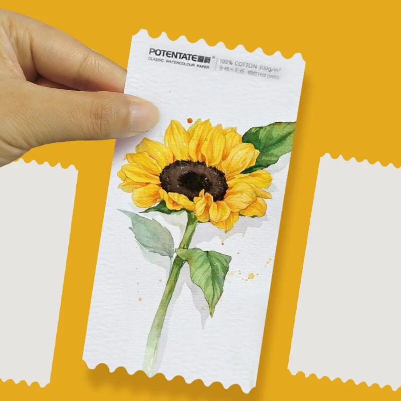 ⊰20 Sheets Cotton Pulp Blank Ticket Stub Watercolor Paper 300g Fine ...