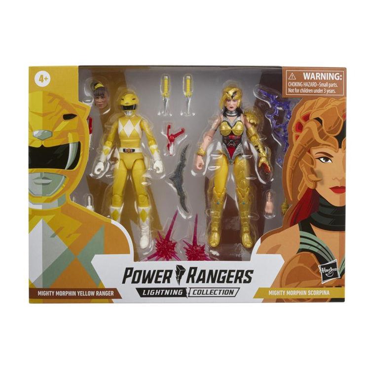 Hasbro Power Rangers Yellow Warrior Scorpion Double Set 6 inches ...