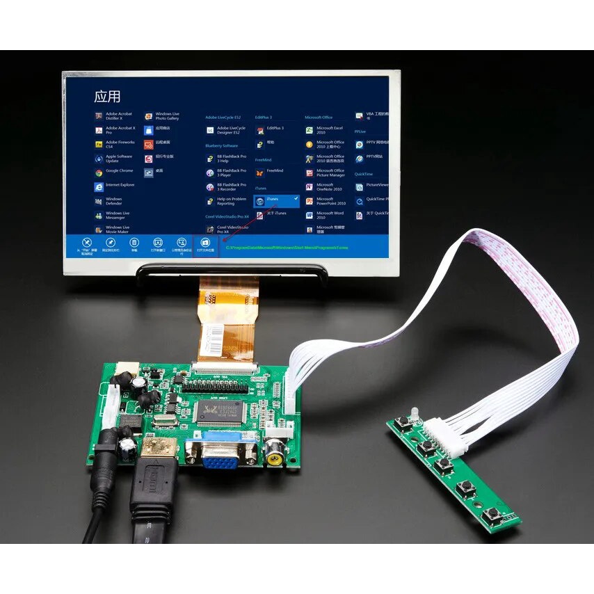 7''HD Screen Display LCD TFT Monitor Driver Control Board 2AV HDMI ...