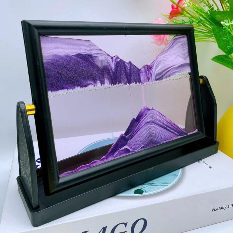 Creative Moving Sand Art Painting Square Glass 3D Deep Sea Sandscape ...